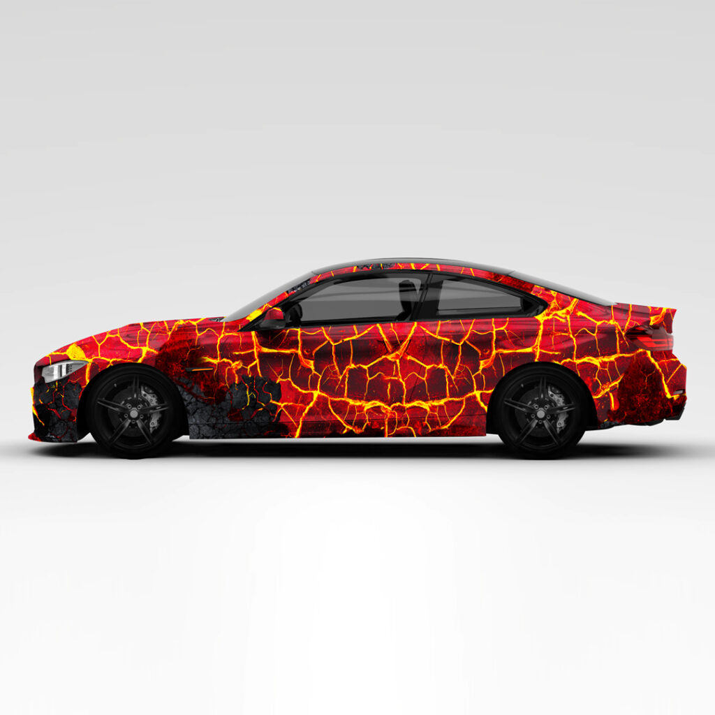 Flowing Lava Car Wrap | Dynamic Vehicle Graphics | AP Wraps