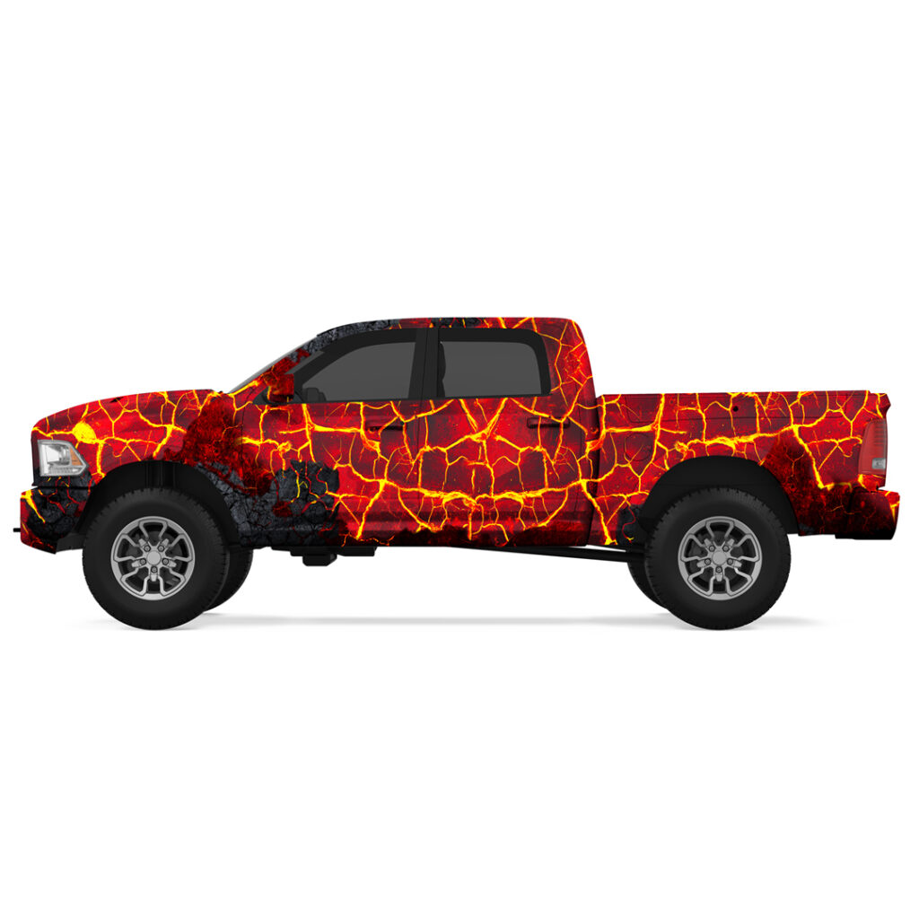 Flowing Lava Car Wrap | Dynamic Vehicle Graphics | AP Wraps
