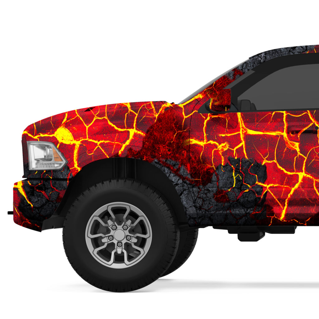 Flowing Lava Car Wrap | Dynamic Vehicle Graphics | AP Wraps