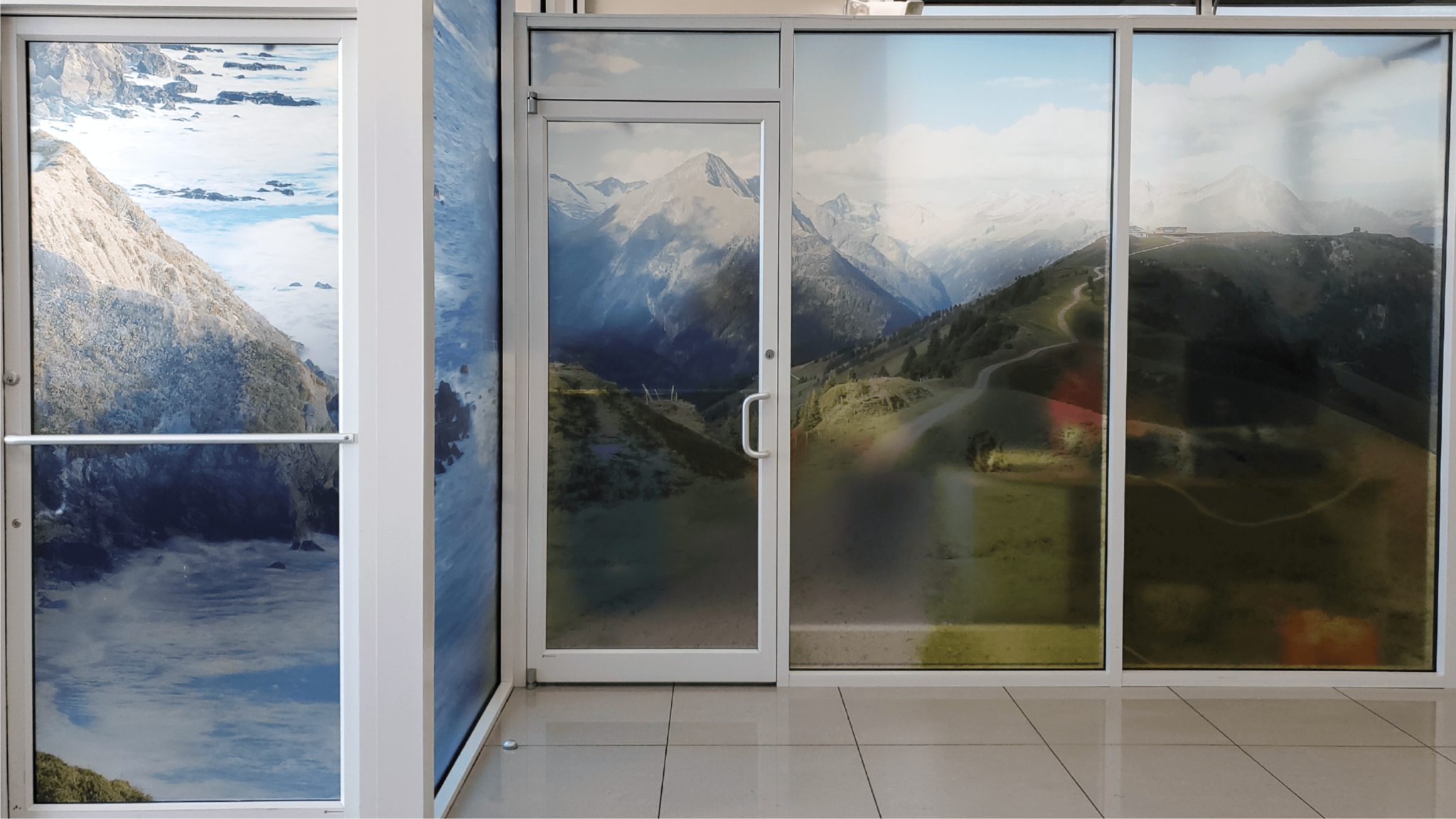 An Immersive Showroom - Dusted Crystal Window Graphics | AP Wraps