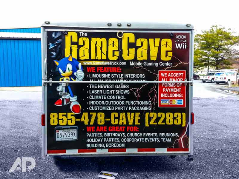 The Game Cave Trailer Wrap | Designed by AP Wraps
